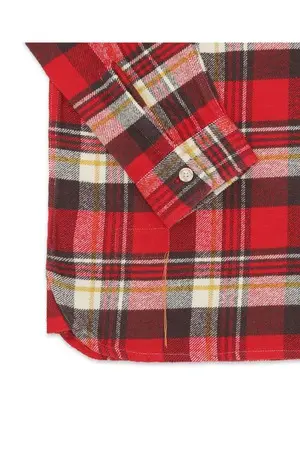 FORTELA Mescal Flannel Overshirt - Red