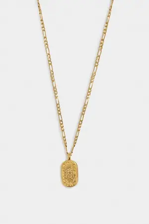 KATIE LOXTON Gemini Zodiac Pendant Necklace - Gold