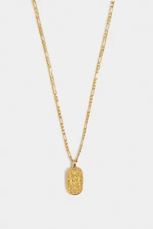 KATIE LOXTON Pisces Zodiac Pendant Necklace - Gold