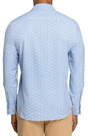 CON.STRUCT Circle Duo Woven Long Sleeve Basic - White/blue