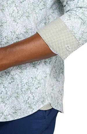 CON.STRUCT Woods Woven Long Sleeve Basic - White/green