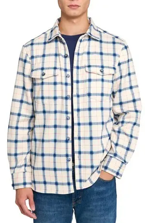 CON.STRUCT Plaid Shirt Jacket - Ivory