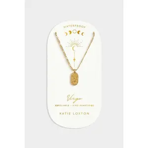 KATIE LOXTON Plated Virgo Zodiac Pendant Necklace - Gold