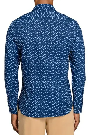 CON.STRUCT Falling Leaves Woven Long Sleeve Basic - Navy/white
