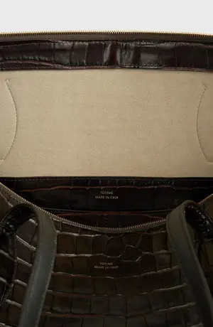 TOTEME Leather Day Tote - Dark Chocolate