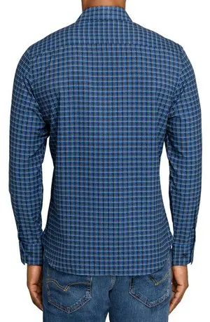 CON.STRUCT Plaid Woven Long Sleeve Basic - Navy/black