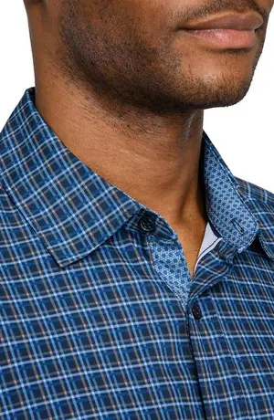 CON.STRUCT Plaid Woven Long Sleeve Basic - Navy/black