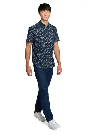 CON.STRUCT Pine Cone Woven Short Sleeve Basic - Navy/green