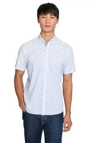 CON.STRUCT Quadruple Diamond Woven Short Sleeve Basic - White/green