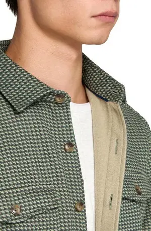 CON.STRUCT Houndstooth Shirt Jacket - Olive