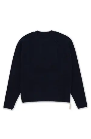 FORTELA Harvard Wool Crewneck Sweater - Navy Blue