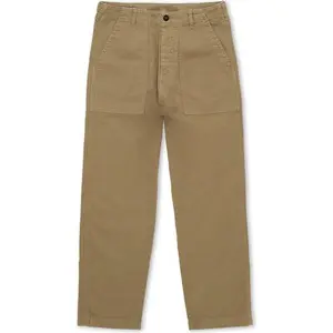FORTELA Herringbone Cotton Fatigue Trousers - Beige