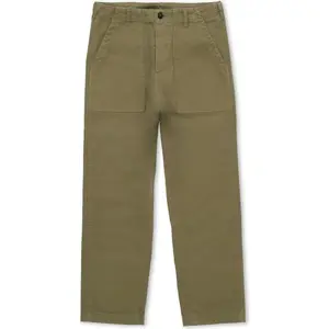 FORTELA Herringbone Cotton Fatigue Trousers - Sage