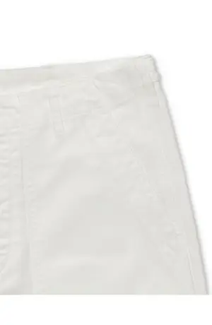 FORTELA Herringbone Cotton Fatigue Trousers - White