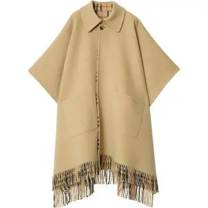 Burberry Reversible Check Wool Cape
