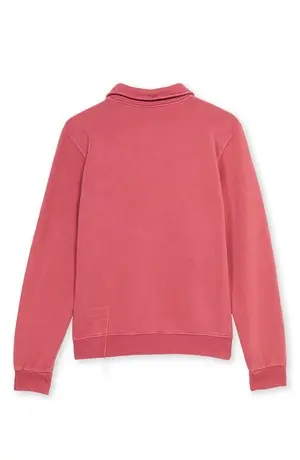 FORTELA Yale Fleece Quarter Zip Sweatshirt - Ruby