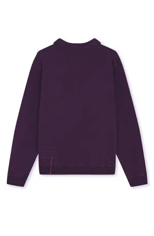 FORTELA Yale Fleece Quarter Zip Sweatshirt - Violet