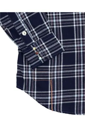 FORTELA Smith Texan Shirt - Dark Blue Check