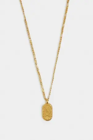 KATIE LOXTON Aquarius Zodiac Necklace - Gold