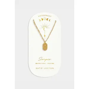 KATIE LOXTON Scorpio Waterproof Zodiac Necklace - Gold