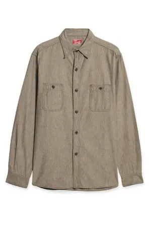 FORTELA Otero Carbon Chambray Shirt - Grey