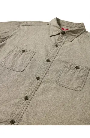 FORTELA Otero Carbon Chambray Shirt - Grey