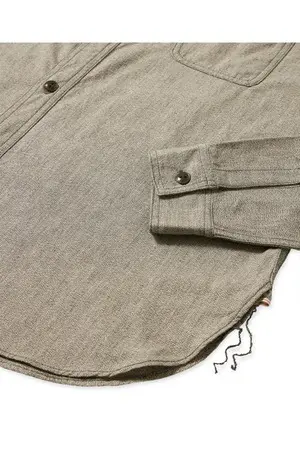 FORTELA Otero Carbon Chambray Shirt - Grey