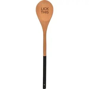 TOTALEE GIFT Lick This Wooden Spoon Wood - Brown