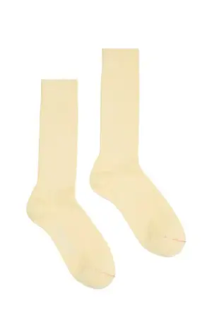 FORTELA Fortela Mid-Length Lisle Cotton Socks Avorio