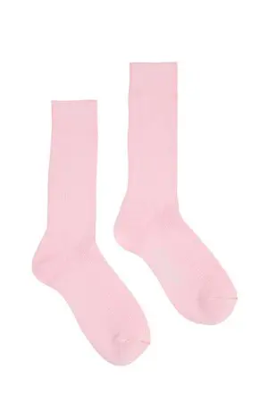 FORTELA Mid-length Lisle Cotton Socks - Rosa