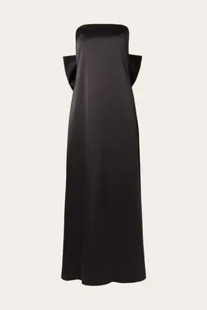 MALINA Elmina Maxi Dress With Oversized Bow Detail - Black