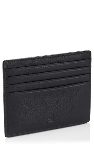 Porsche Design Roadster Leather Rfid Business Card Holder - Black