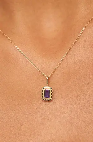 ANA LUISA Heirloom Charm Necklace - Pink Amethyst