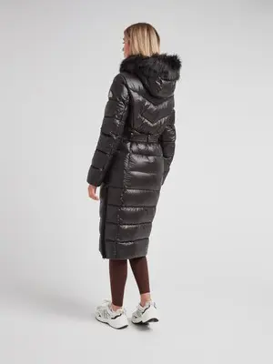 JACK1T Diamond Belted Extra Long Down Coat