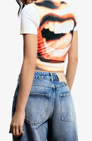 Desigual Printed Cotton Blend T-shirt