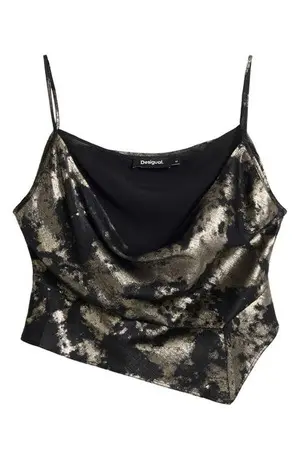 Desigual Asymmetric Crop Camisole