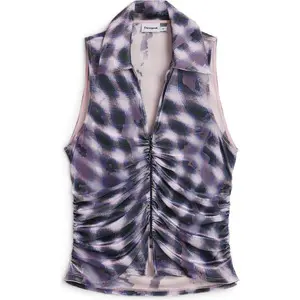 Desigual Sleeveless Zip Mesh Top