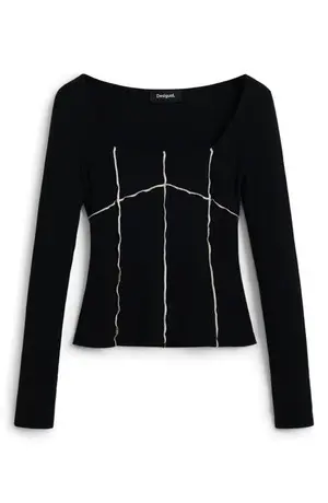 Desigual Seamed Long Sleeve Top