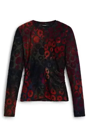 Desigual Long Sleeve Mesh T-shirt