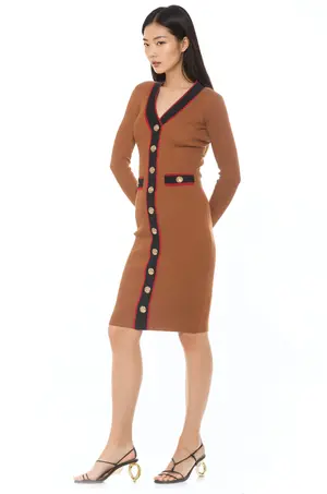 ALEXIA ADMOR Janet Knit Dress - Camel