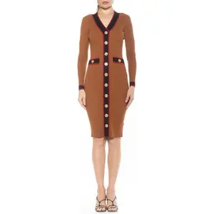 ALEXIA ADMOR Janet Knit Dress - Camel