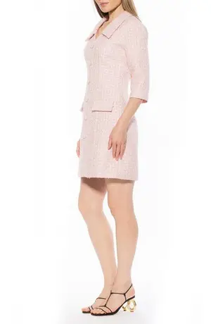 ALEXIA ADMOR Isolde Tweed Button-down Mini Dress