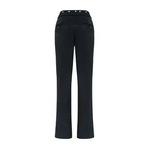 PCFG Woven Pant With Metal Button - Black