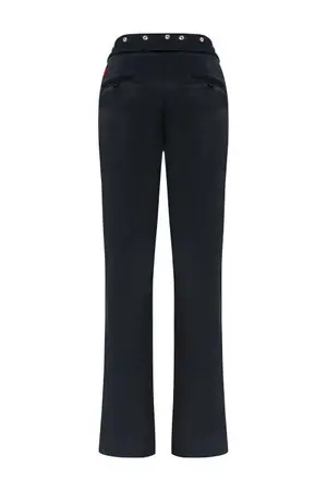 PCFG Woven Pant With Metal Button Detail - Black