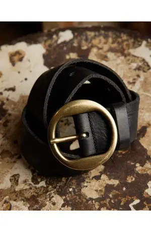 FORTELA Tania Leather Belt - Black