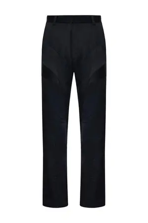 PCFG Shiny Woven Regular Fit Trousers - Black
