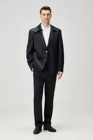 PCFG Shiny Woven Straight Leg Trousers