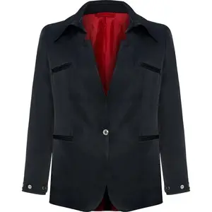 PCFG Linen Blend Woven Jacket - Black
