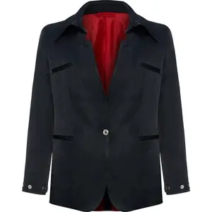 PCFG Linen Blend Woven Jacket - Black