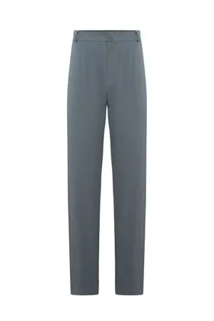PCFG Striped Cotton Blend Casual Pants - Grey